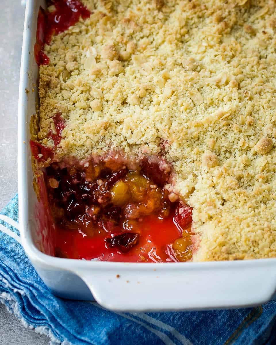 Vegan Fruit Crumble - Plum, Apple or Blackberry! - School Night Vegan