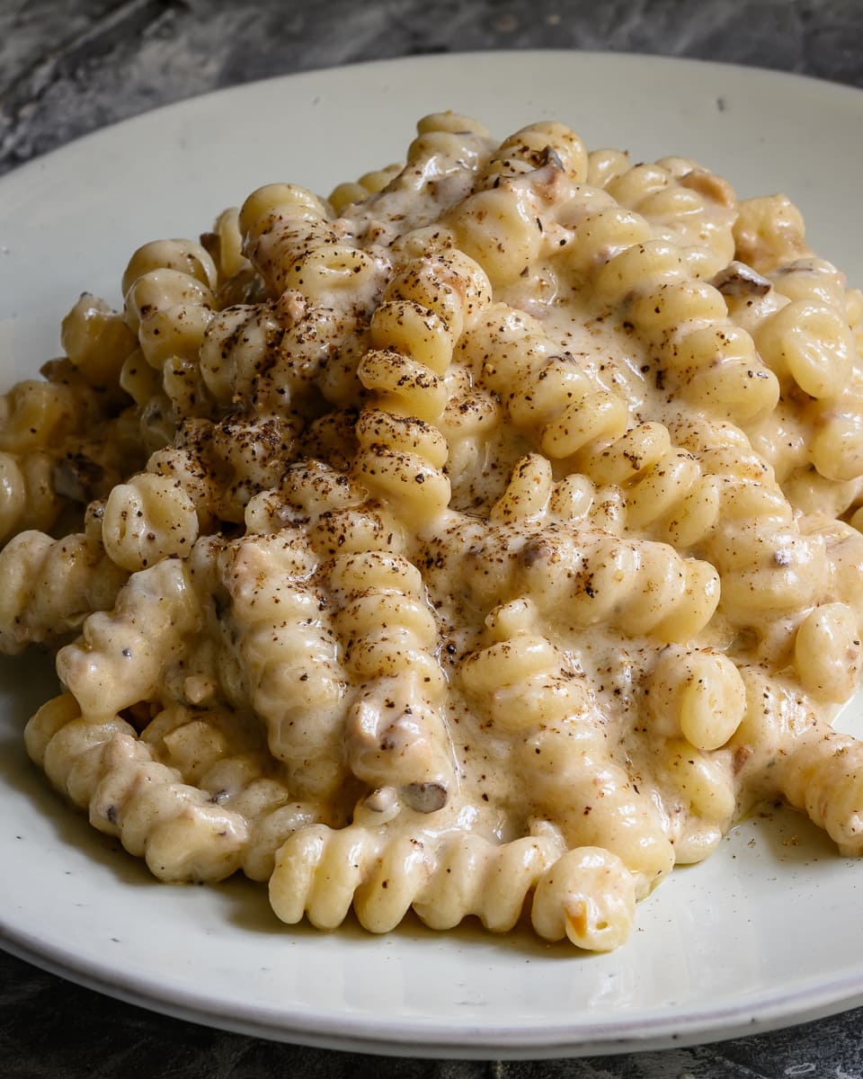 Vegan Wild Mushroom Fusilli - School Night Vegan