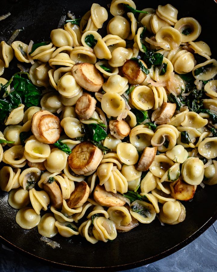 Vegan Scallop Pasta (King Oyster Mushrooms!) - School Night Vegan