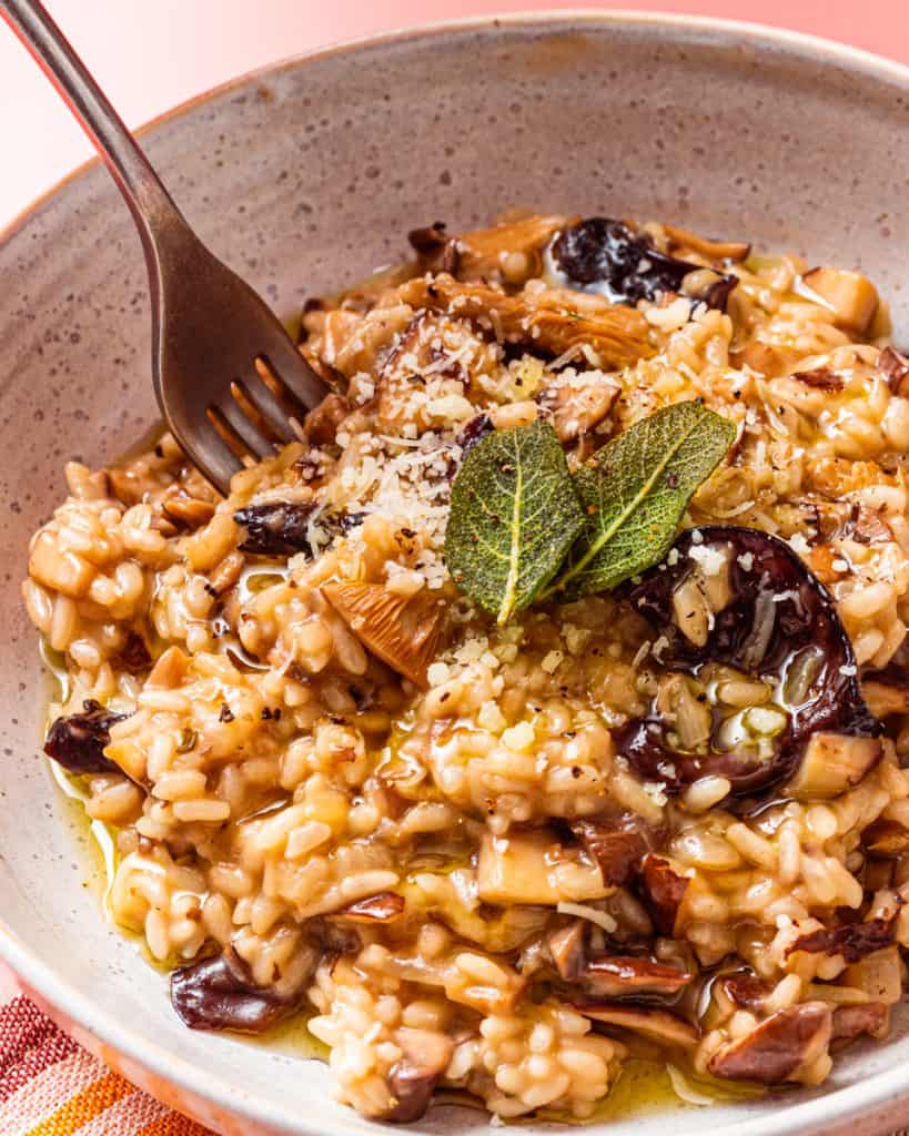 Vegan Mushroom Risotto - School Night Vegan