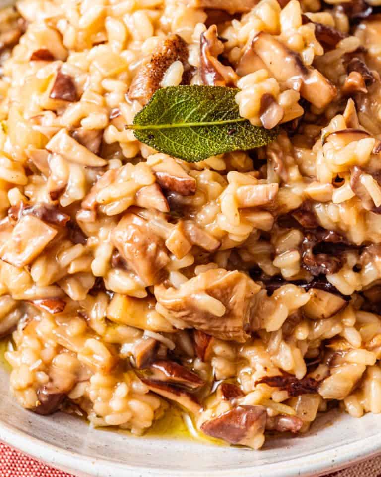 Vegan Mushroom Risotto - School Night Vegan