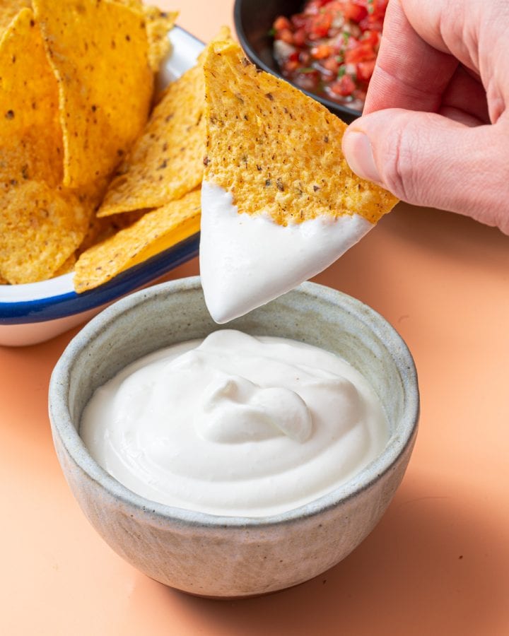 Vegan Sour Cream (No Cashews or Tofu!) - School Night Vegan