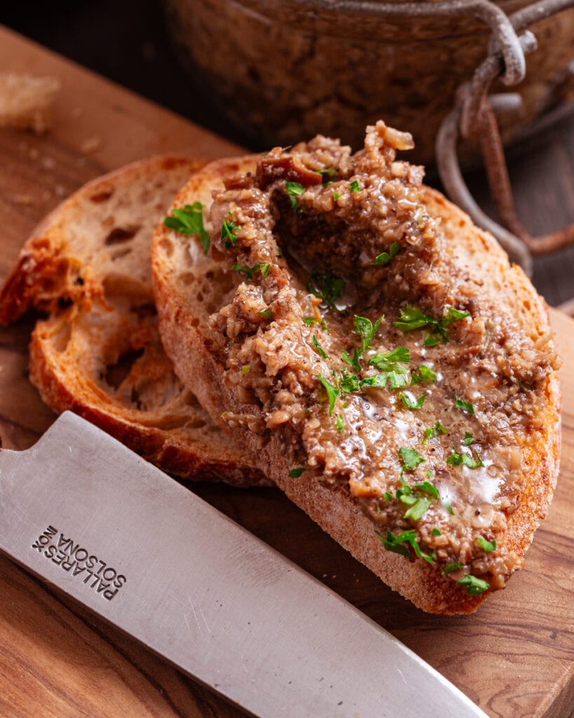 Vegan Mushroom Pâté with Roasted Garlic - School Night Vegan