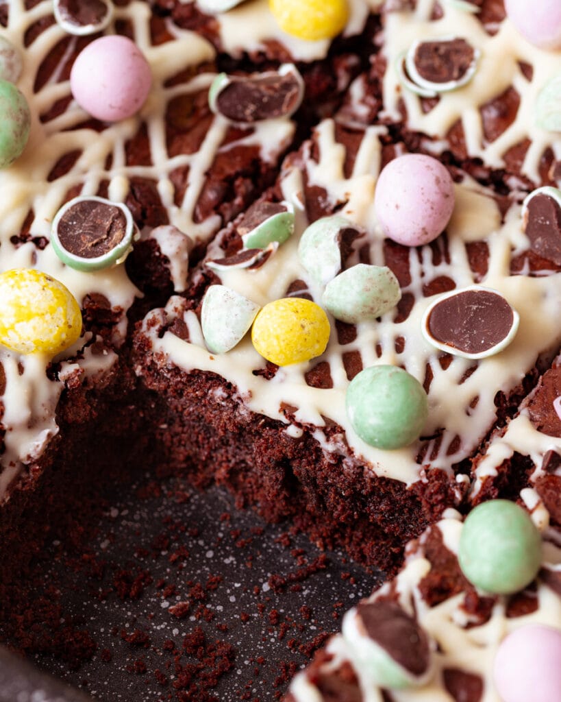 Vegan Easter Chocolate Brownies - School Night Vegan